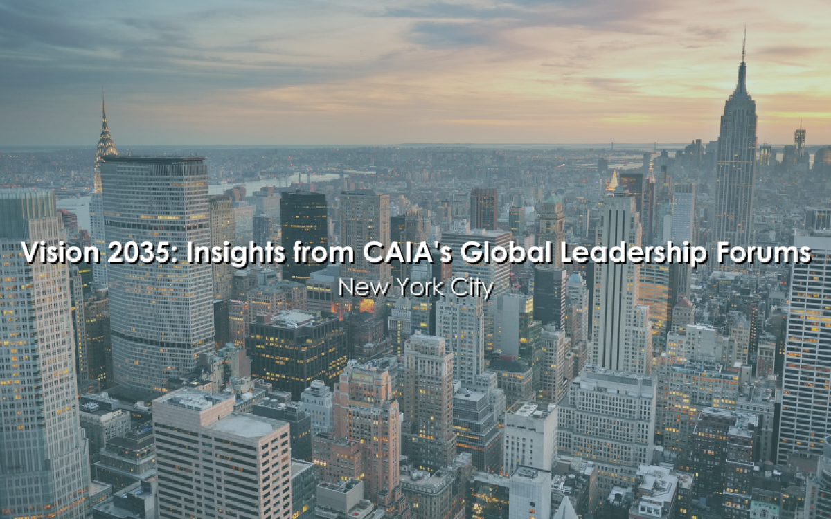 Vision 2035: New York City Edition | Portfolio for the Future | CAIA